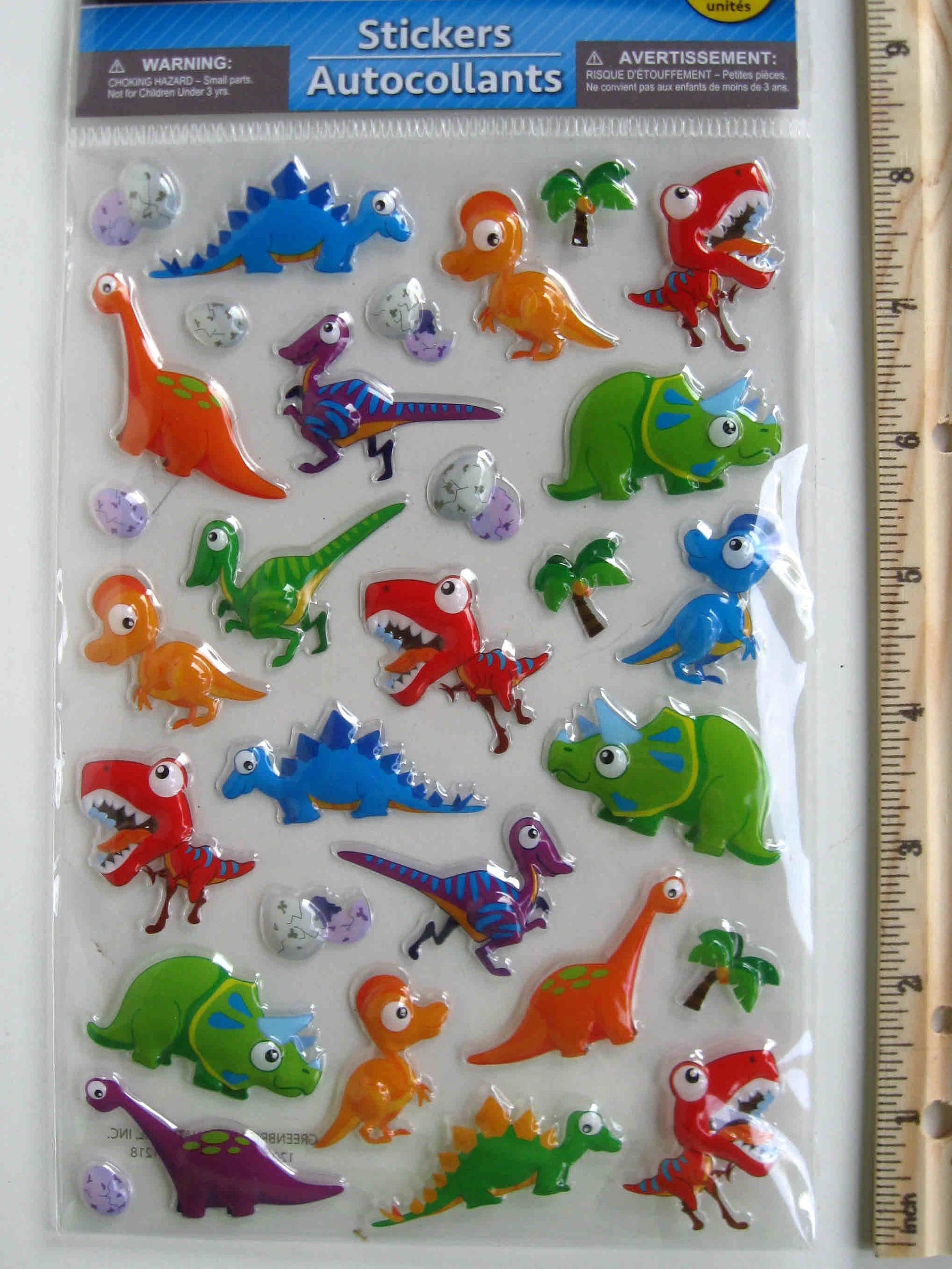 DINOSAUR Sticker Set/ Mini Dinosaur Stickers/ Dinosaur Pop-up Stickers ...
