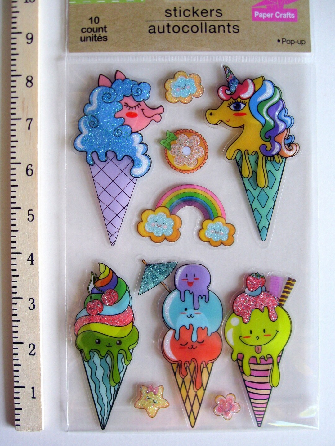 Ice Cream Cone Stickers Ice Cream Stickers Ice Cream Cone Etsy