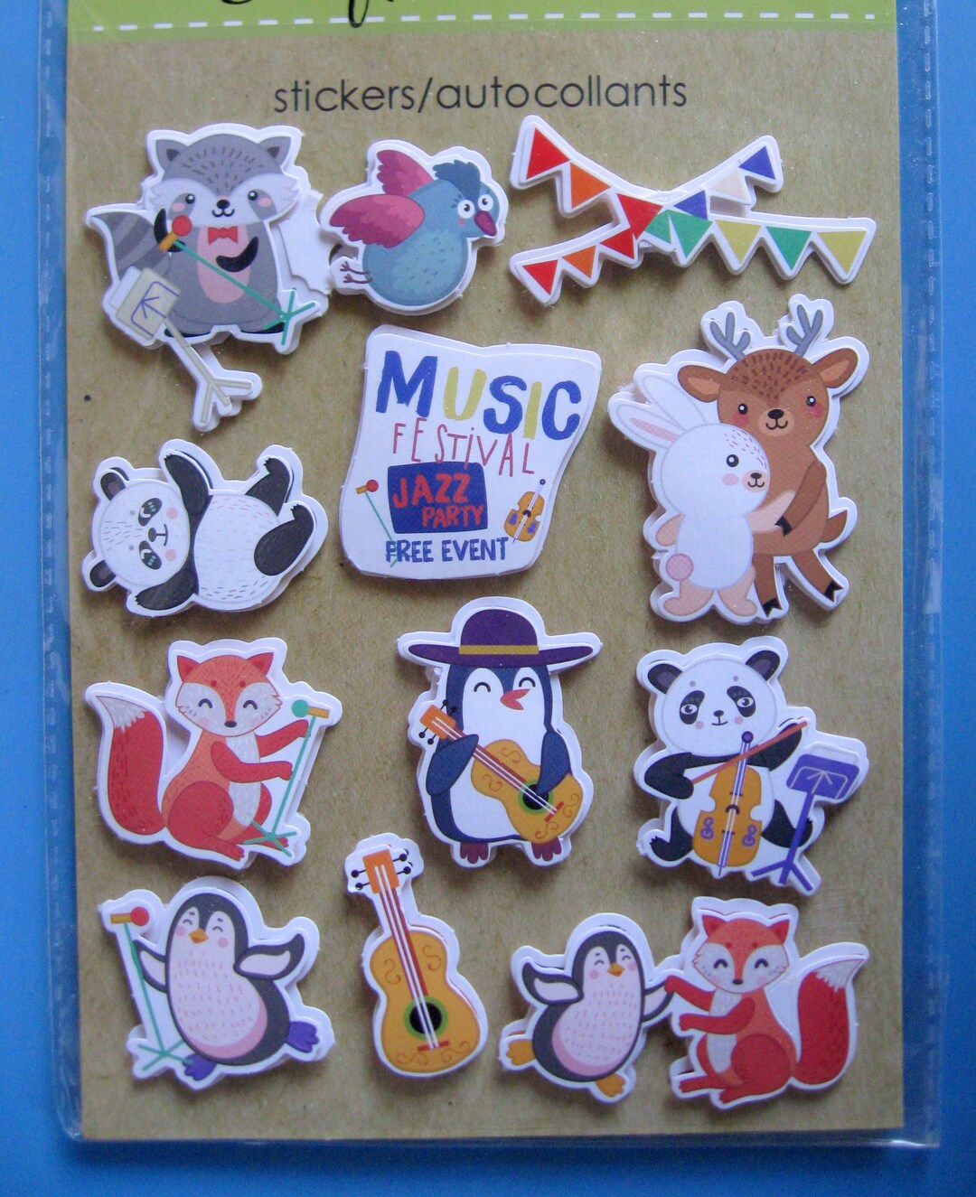 PARTY ANIMALS Stickers/ Music Festival Animals Stickers (pandas ...