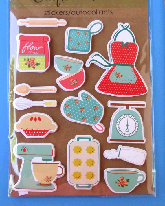 COOKIES PIES APRON Baking Stickers/ Kitchen Stickers/ - Etsy