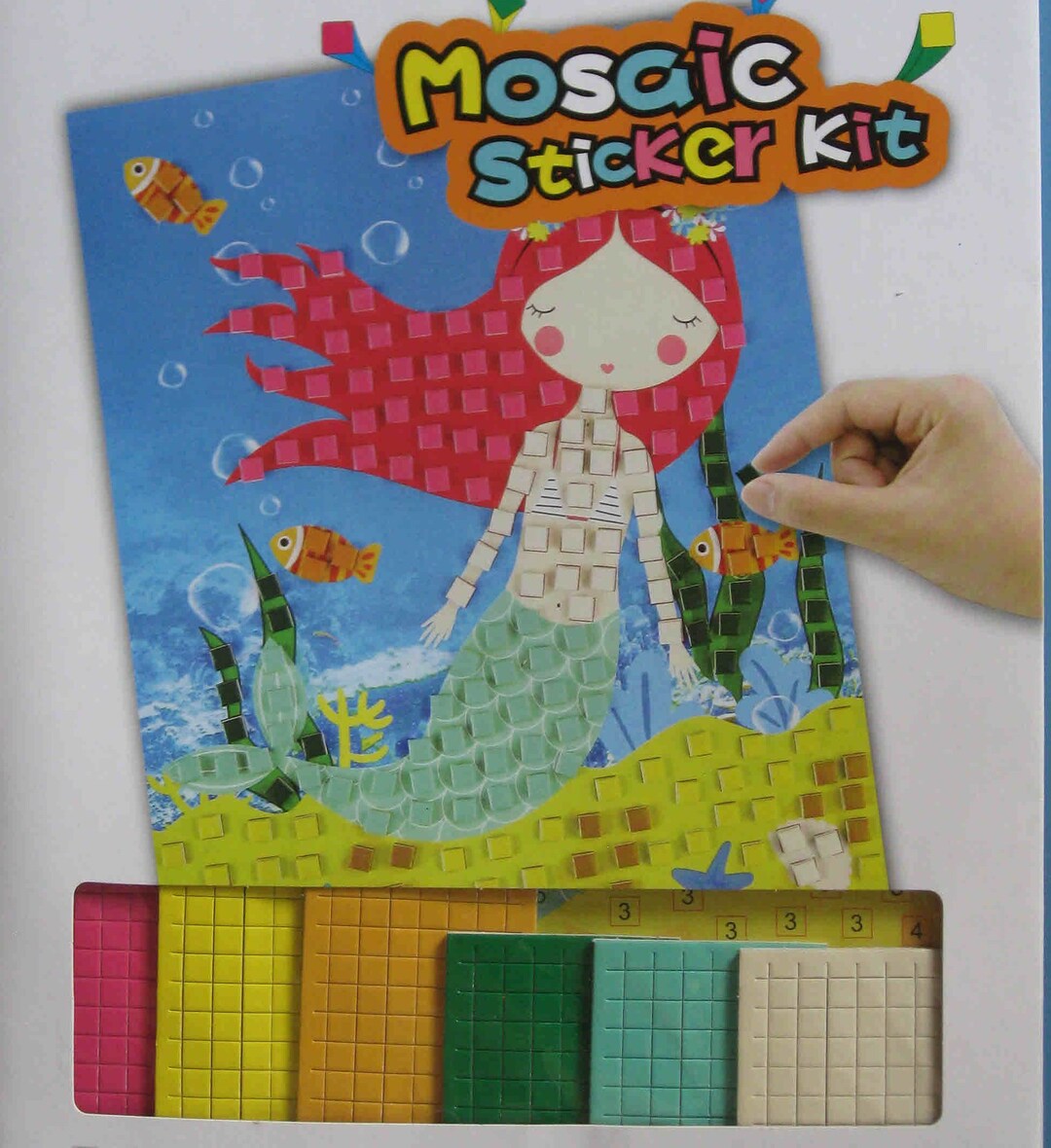MOSAIC MERMAID Sticker Craft Kit/ Mermaid Art Mosaic Sticker Kit ...