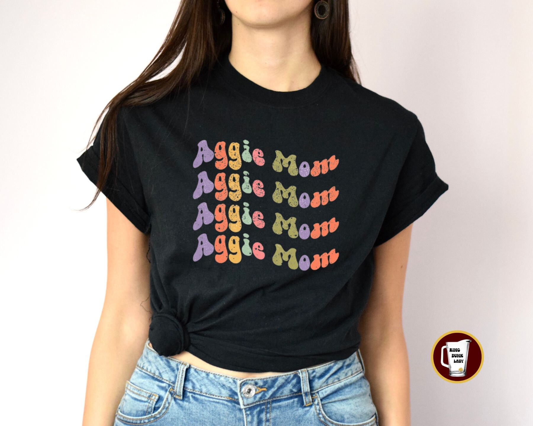 Aggie Mom Retro Wave Tshirt, Texas A&M Aggie Mom Tshirt, Aggie Mom ...