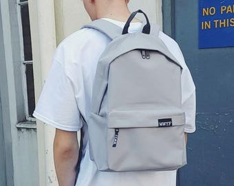 Grey backpack | Etsy