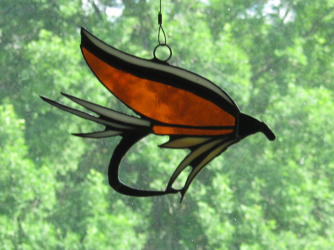 Stained Glass Classic Wet Fly Fishing Suncatcher / Ornament - Etsy