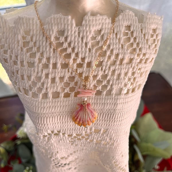 Sunrise Shell Necklace - Etsy