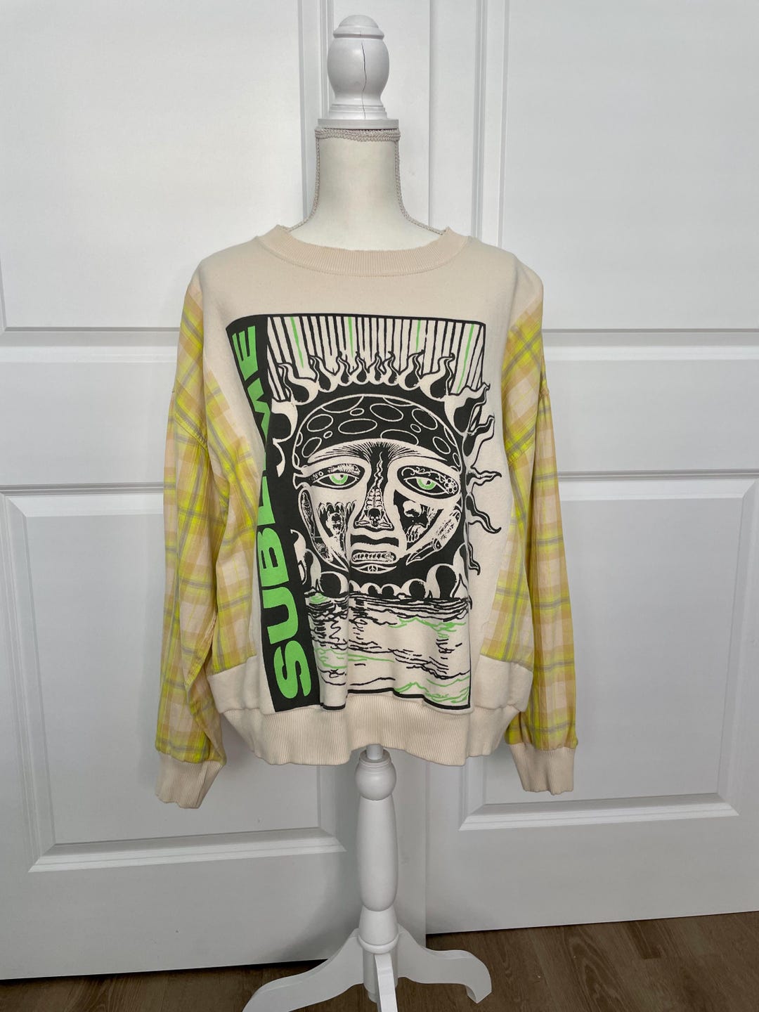 Upcyced Sublime Flannel Sweater - Etsy