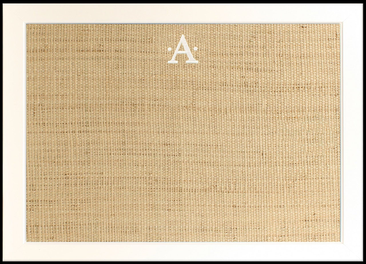 35x25 White Plastic Frame With an Embroidered Name or Initial - Etsy