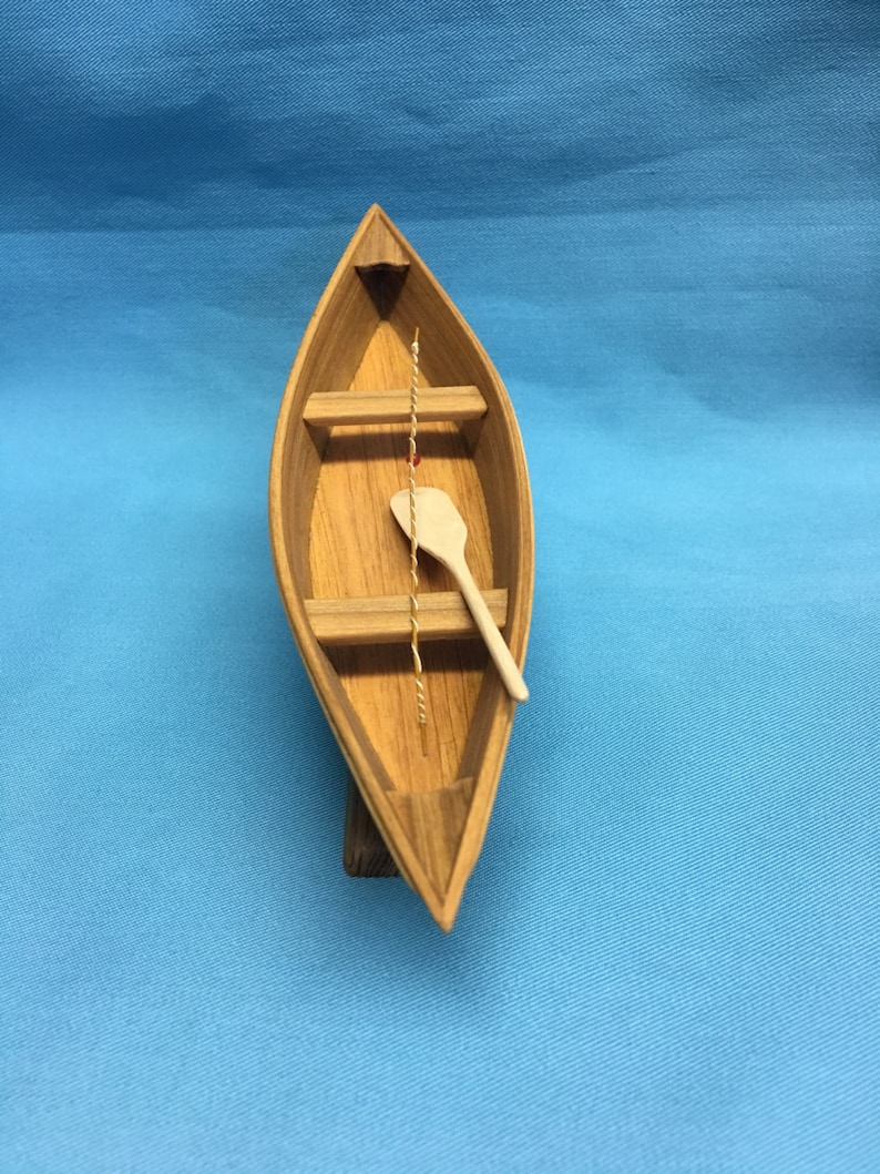 Cypress Wood Pirogue With Stand Fishing Pole and Paddle - Etsy