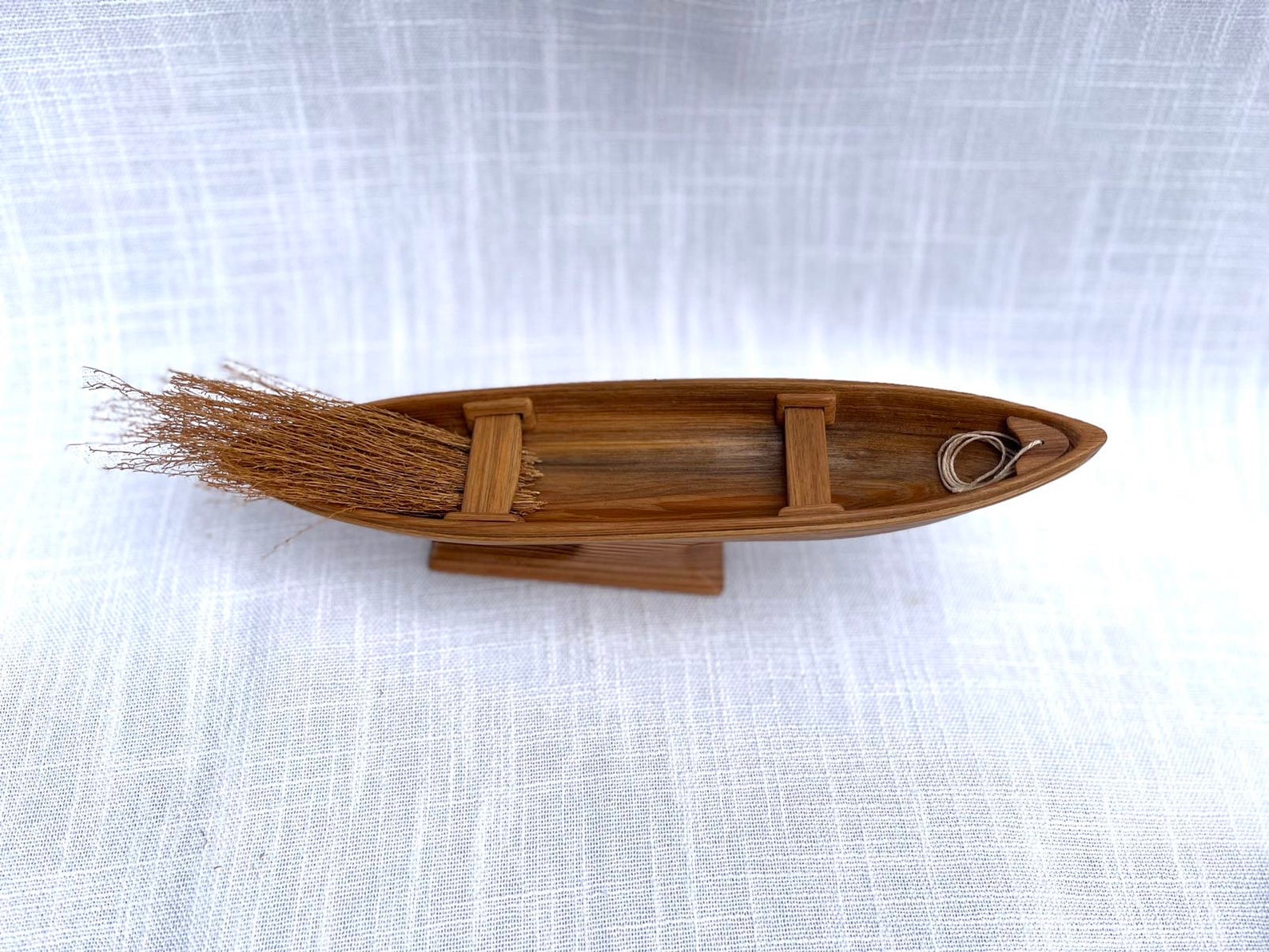 Cypress Dugout Canoe With Shotgun, Duck Decoys, Paddle, and Push Pole ...