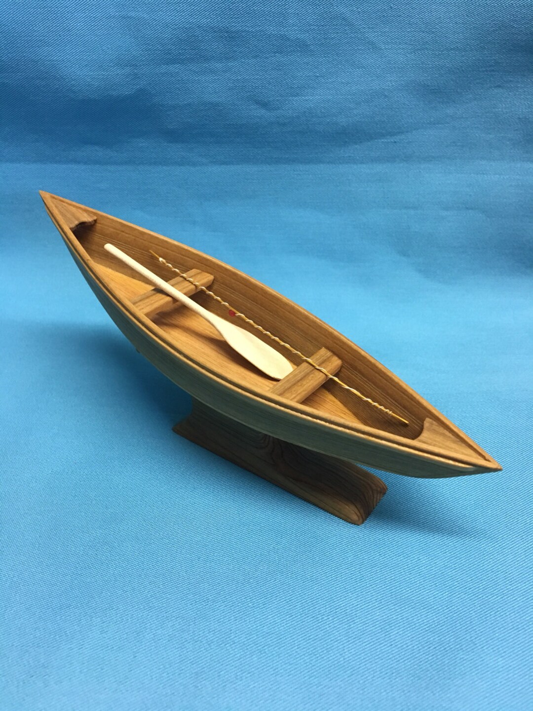 Cypress Wood Pirogue With Stand, Fishing Pole, and Paddle - Etsy