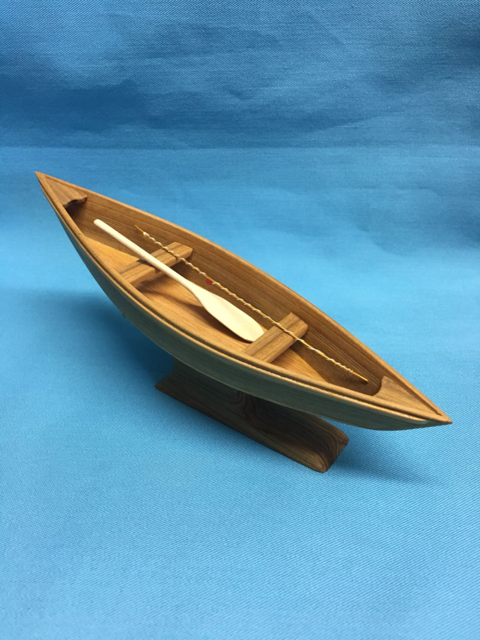 Cypress Wood Pirogue With Stand, Fishing Pole, and Paddle - Etsy