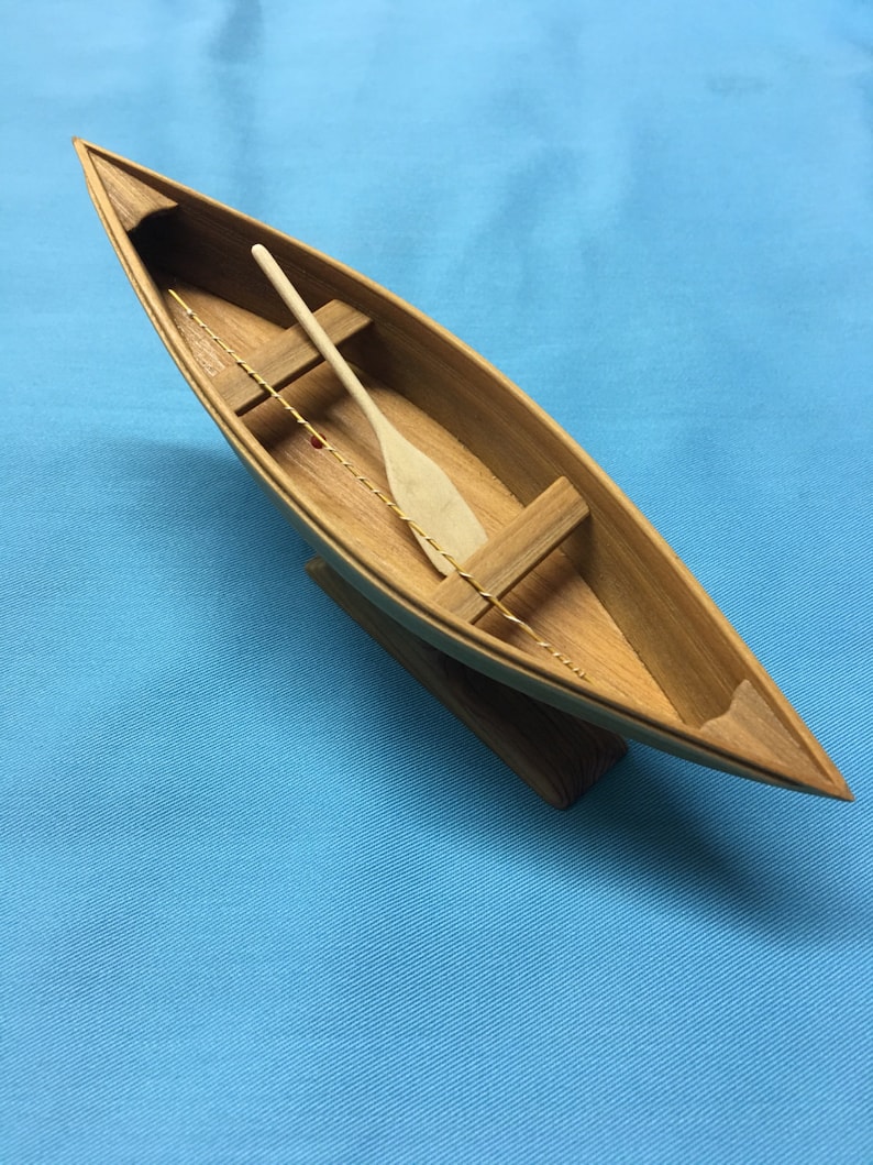 Cypress Wood Pirogue With Stand, Fishing Pole, and Paddle - Etsy