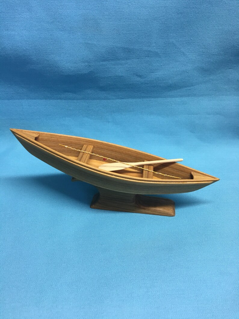 Cypress Wood Pirogue With Stand Fishing Pole and Paddle - Etsy