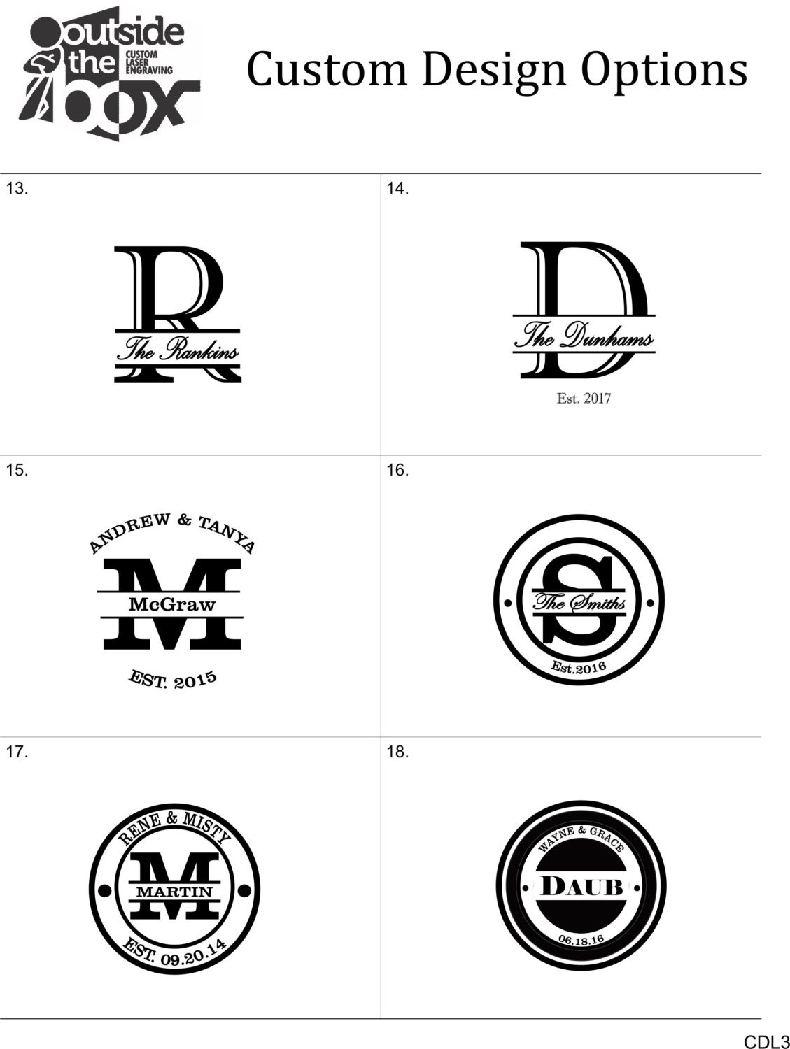 Slate Coasters W/circle Initial Design Laser Etched - Etsy Canada