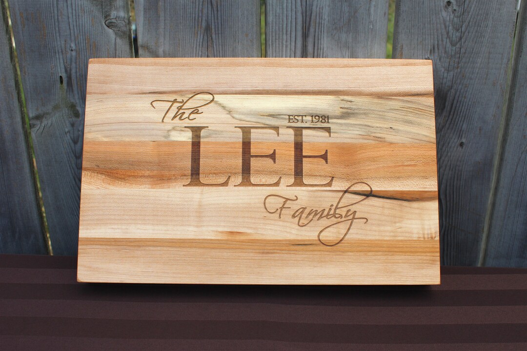 Personalized Maple Canuck Cutting Board Laser Engraved With Family Name ...