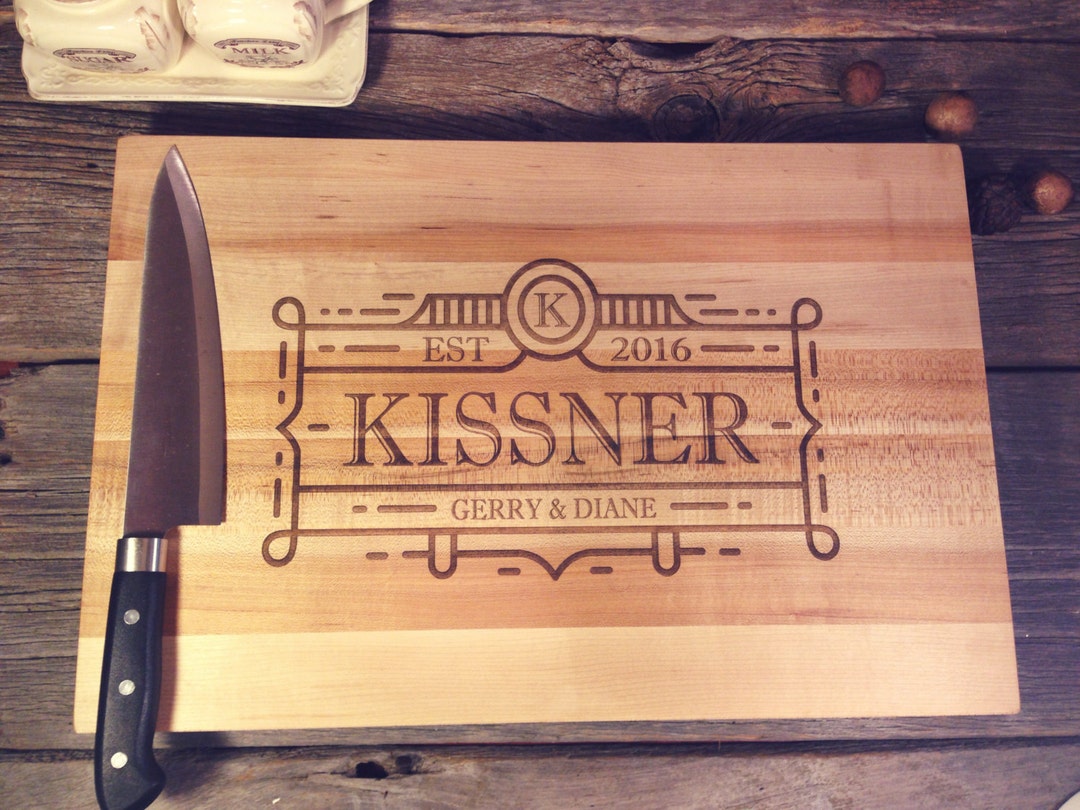 Personalized Maple Canuck Cutting Board Laser Engraved With First/last ...
