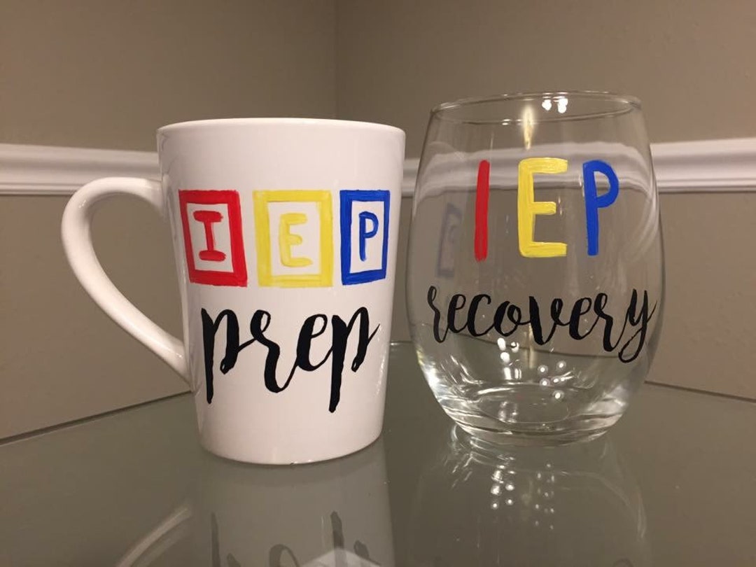 IEP Prep Coffee Mug & IEP Recovery Wine Glass - Etsy