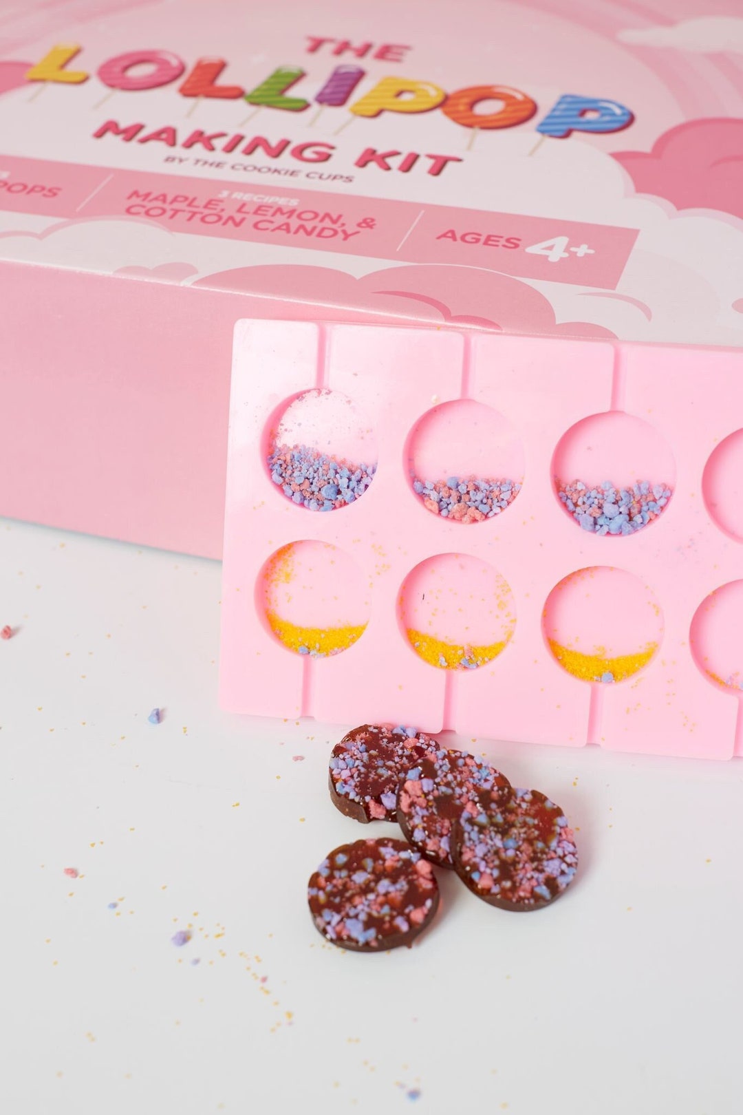 Lollipop Making Kit for Kids: Maple, Lemon, Cotton Candy - 12 Lollipops ...