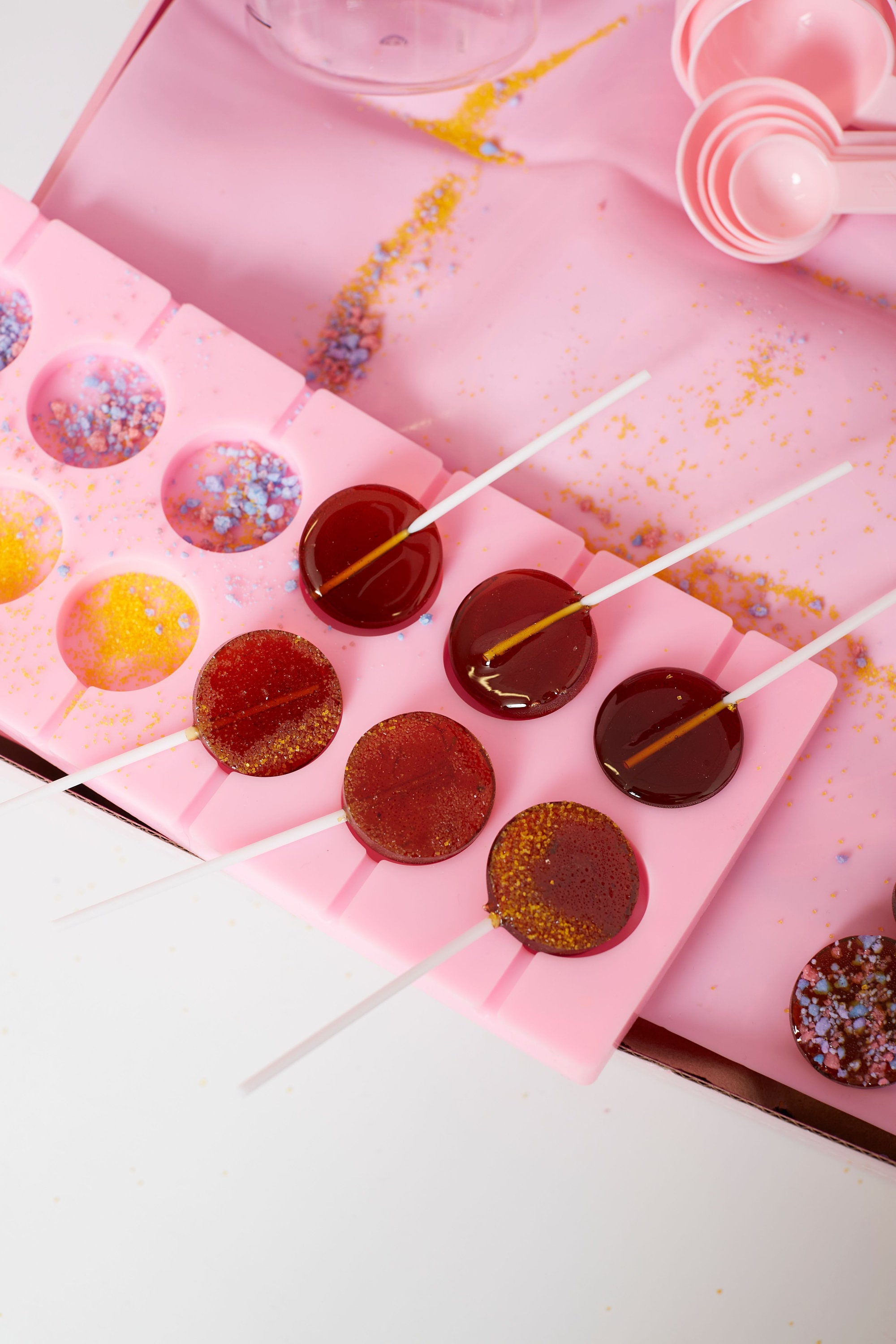 Lollipop Making Kit for Kids: Maple, Lemon, Cotton Candy - 12 Lollipops ...