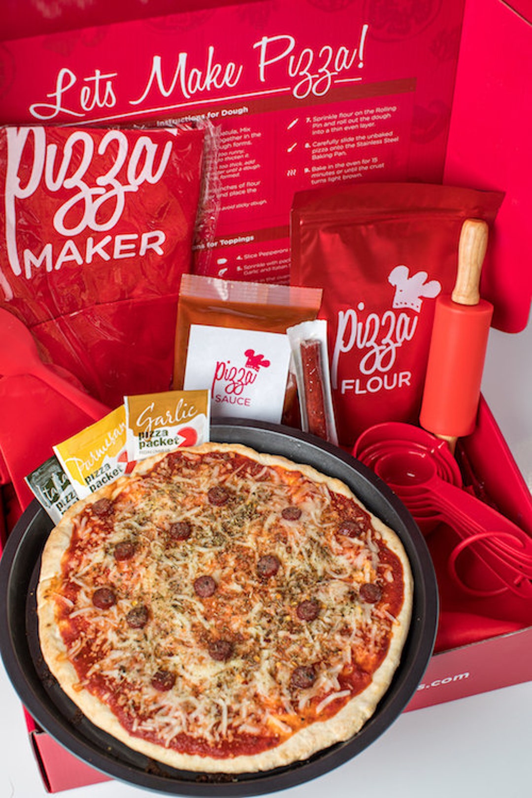 Pizza Making Kit: Kids Cooking Set With Apron & Ingredients - Etsy