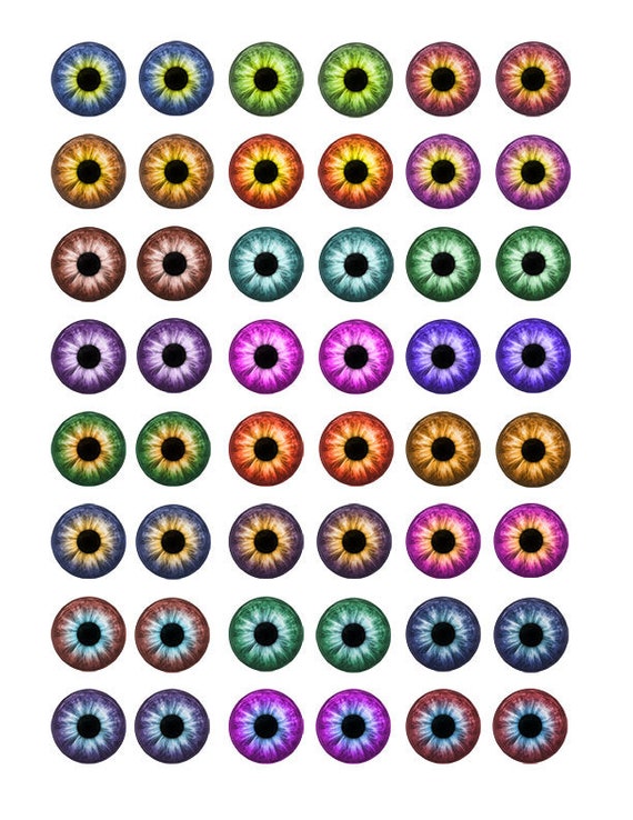 Doll Eyes Collage Sheet People Eyes Cabochon Bottle Cap - Etsy UK