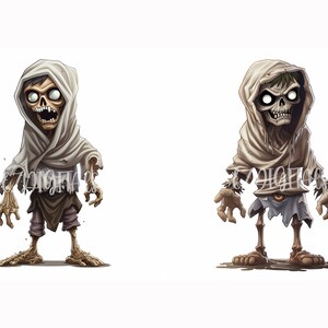 Scary Ghoul Halloween Clipart Pack - 15 Spooky Pngs - Transparent ...