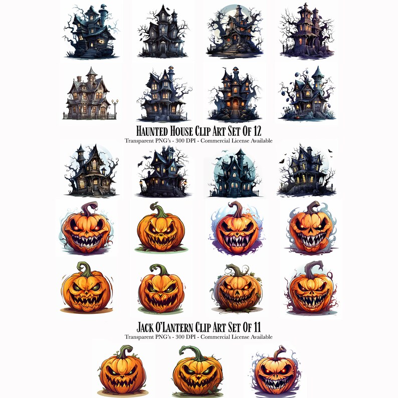Enchanting Halloween Clip Art Bundle Featuring Witches, Black Cats, and ...