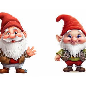 Cute Cartoon Gnome Clip Art 12 Transparent Pngs With Cute Cartoon Gnome ...