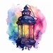 Magical Fantasy Lantern Printables - Watercolour Galaxy Art Set ...