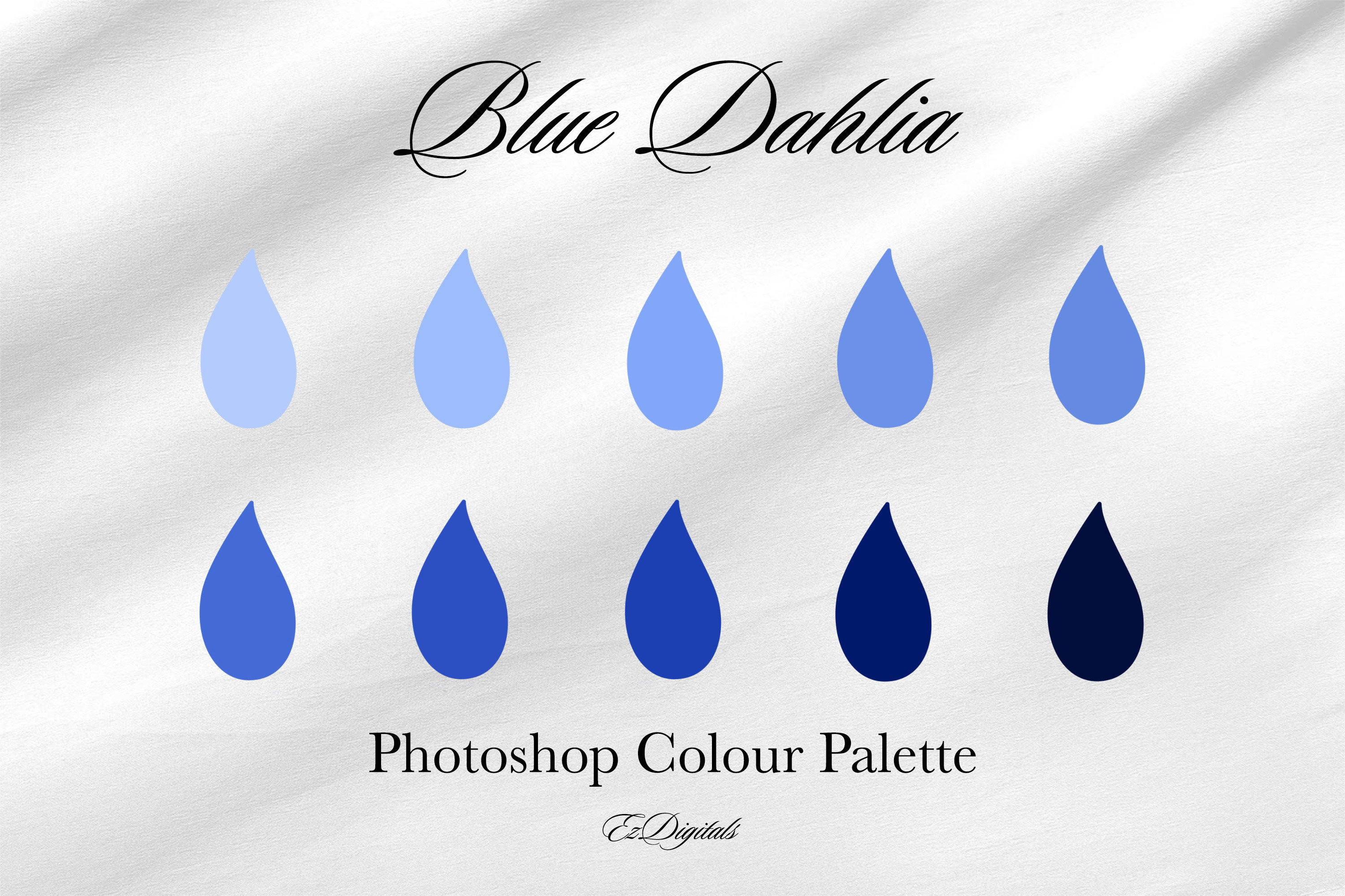 Photoshop Colour Palette, Photoshop Swatches, Blue Dahlia Blue Shades ...