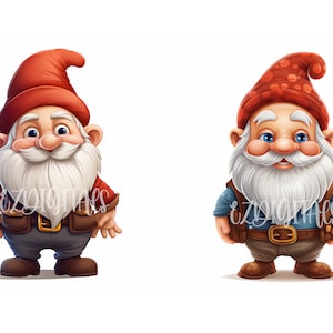 Cute Cartoon Gnome Clip Art 12 Transparent Pngs With Cute Cartoon Gnome ...