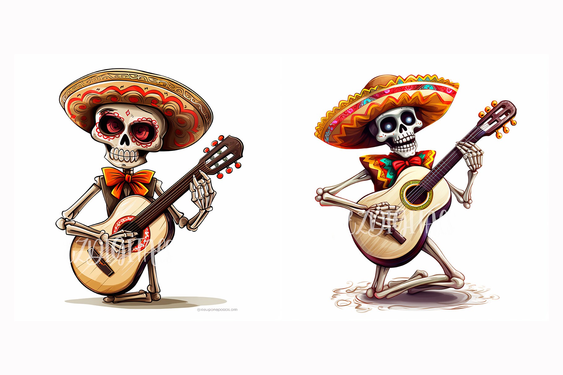 Halloween Printable Skeleton Clip Art - 12 High-quality Pngs ...