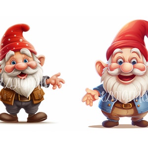 Cute Cartoon Gnome Clip Art - 12 Transparent Pngs With Cute Cartoon ...