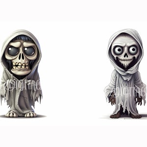 Scary Ghoul Halloween Clipart Pack - 15 Spooky Pngs - Transparent ...
