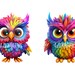 Rainbow Owl Clipart - Cartoon Owls - Transparent PNG - Set of 20 ...