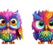 Rainbow Owl Clipart - Cartoon Owls - Transparent PNG - Set of 20 ...