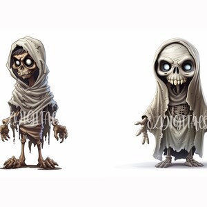Scary Ghoul Halloween Clipart Pack - 15 Spooky Pngs - Transparent ...