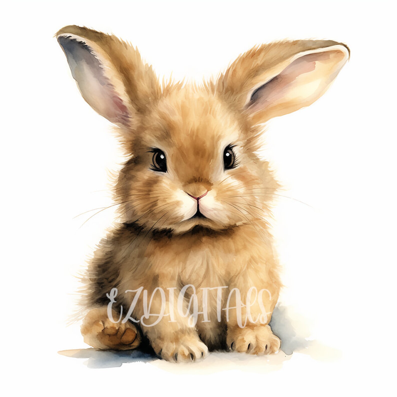 Watercolour Bunny Printable Baby Bunny Printables 10 High Quality Files ...