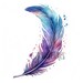 Watercolour Galaxy Feather Printable - Fantasy Feather Printables - 12 ...