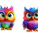 Rainbow Owl Clipart - Cartoon Owls - Transparent PNG - Set of 20 ...