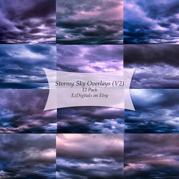 Stormy Sky Overlay - Etsy