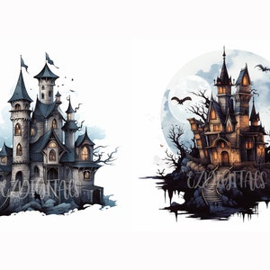 Spooky Castle Clipart Collection 12 PNG Images Transparent Background ...