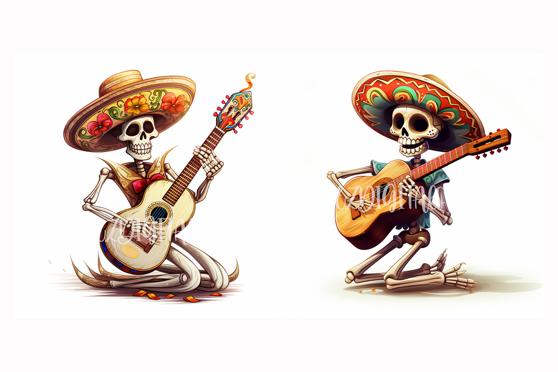 Halloween Printable Skeleton Clip Art - 12 High-quality Pngs ...