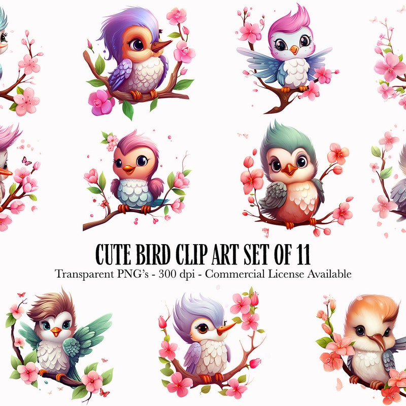 Hummingbird Clip Art - Etsy
