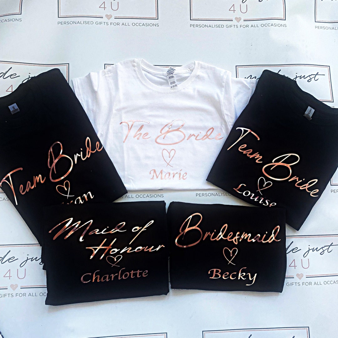The Bride T-shirt, Team Bride, the Bride Hen Party T-shirt, the Bride ...