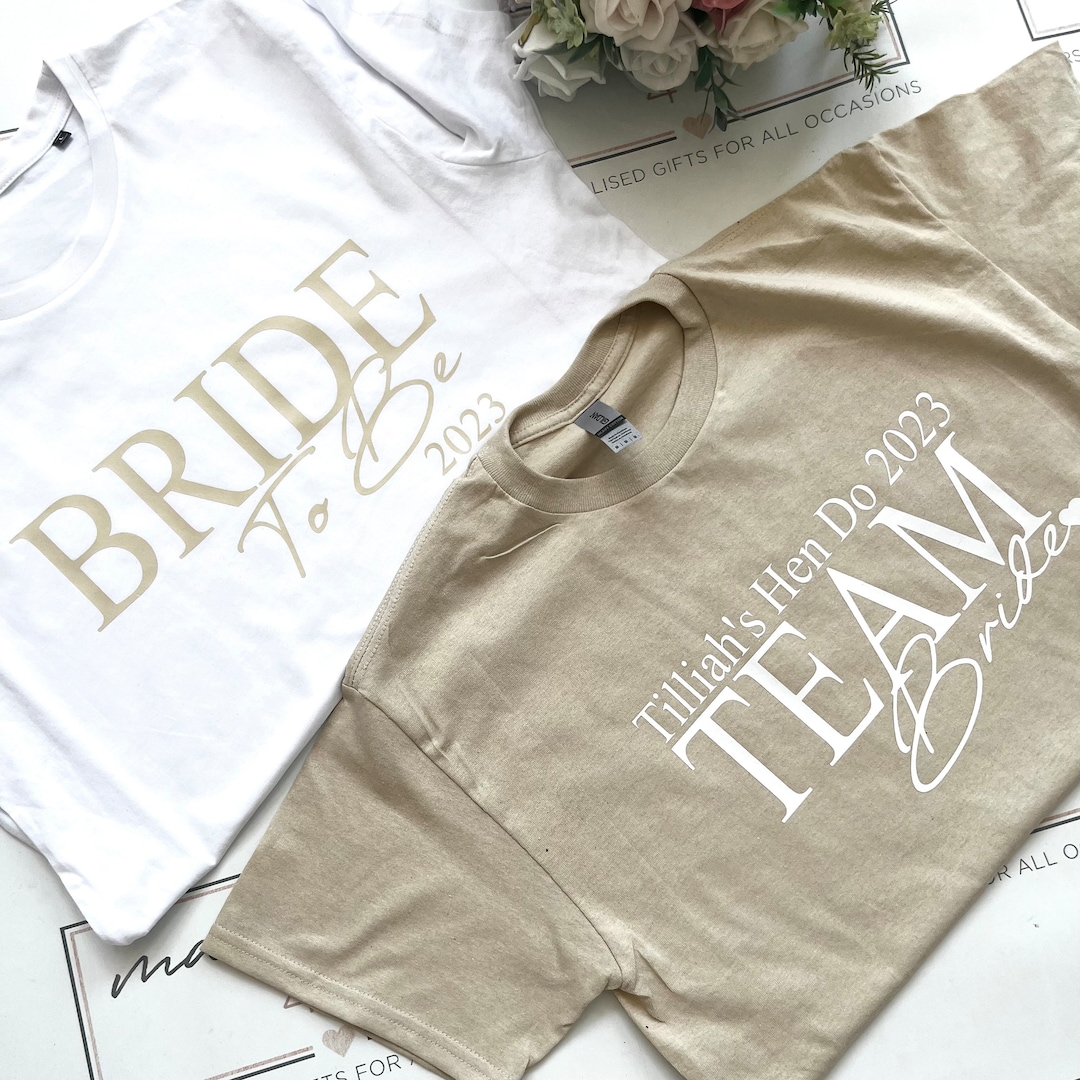 TEAM BRIDE Hen T-shirt, Bride Squad Wedding Gifts, Hen Party T-shirt ...