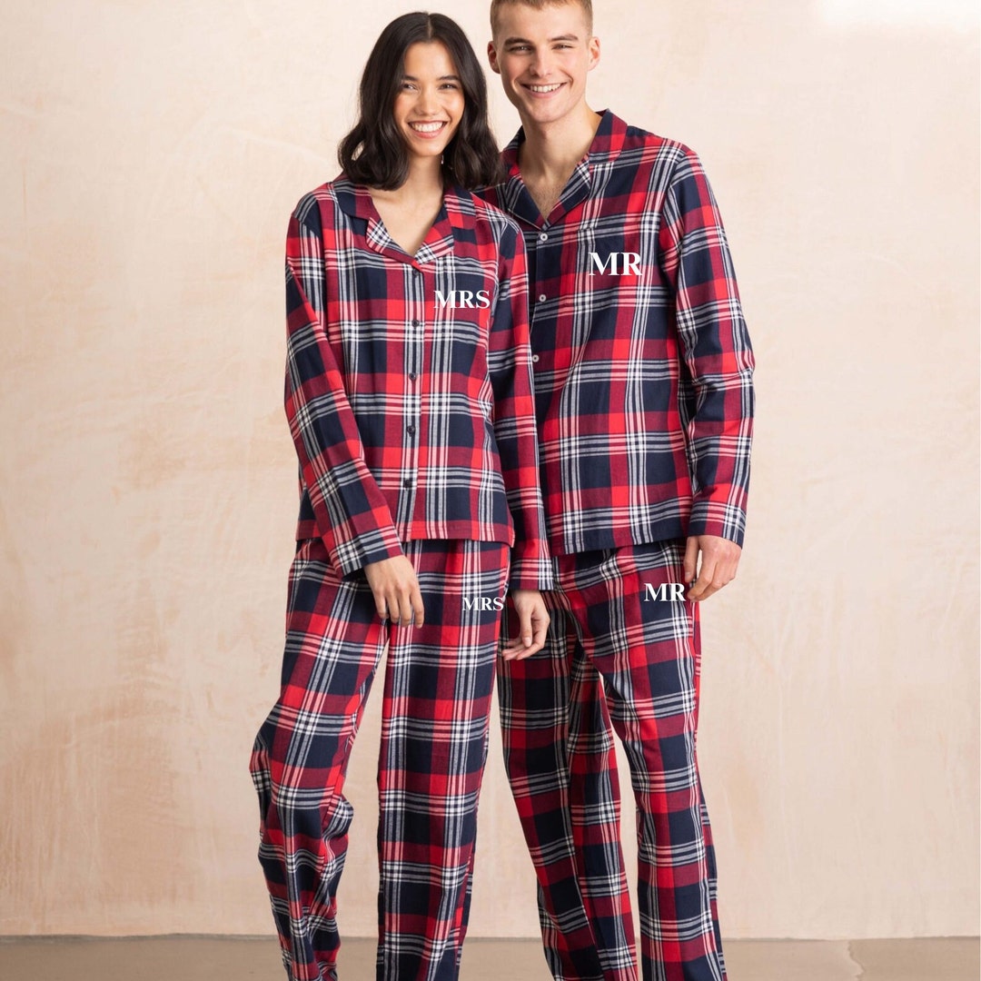 Matching His and Hers Tartan Christmas Pyjamas, Matching Pyjamas ...