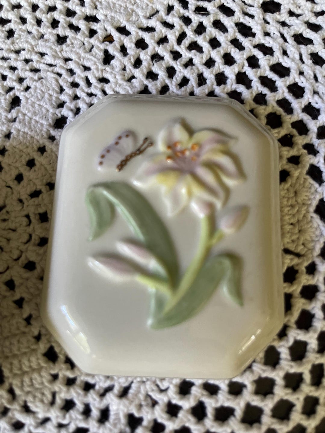 Lenox Trinket Box With Gold Trim Butterfly and Flower - Etsy