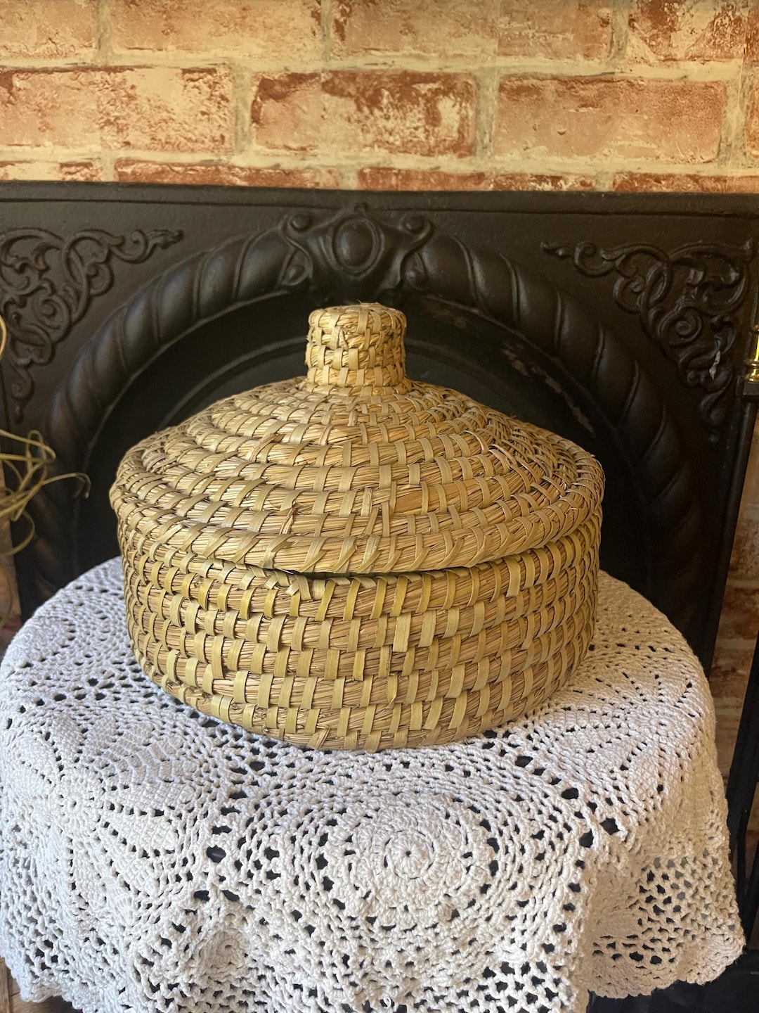 Coiled Round Lidded Basket 10-1/2” - Etsy