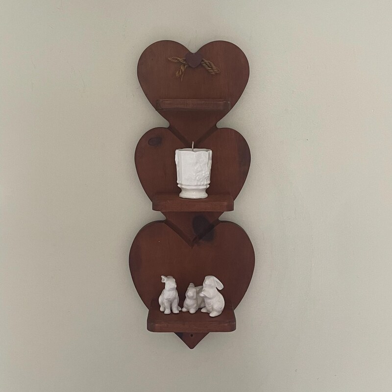Wood Heart Shelf - Etsy